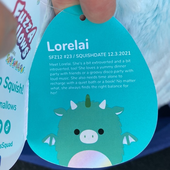 Kellytoy | Accessories | Squishmallows Lorelai The Fuzzamallows Dragon ...